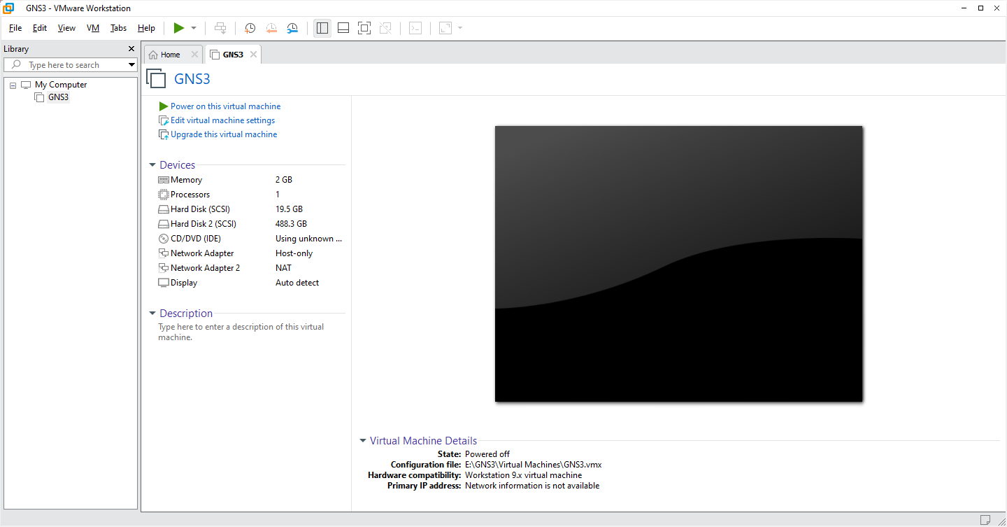 Lab 1.1 Installing GNS3 - the virtual network simulator. (VMWare ...